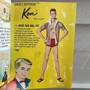 Barbie | Toys | Vintage 96 Mattel Basic Ken Doll Set 750 Red White ...